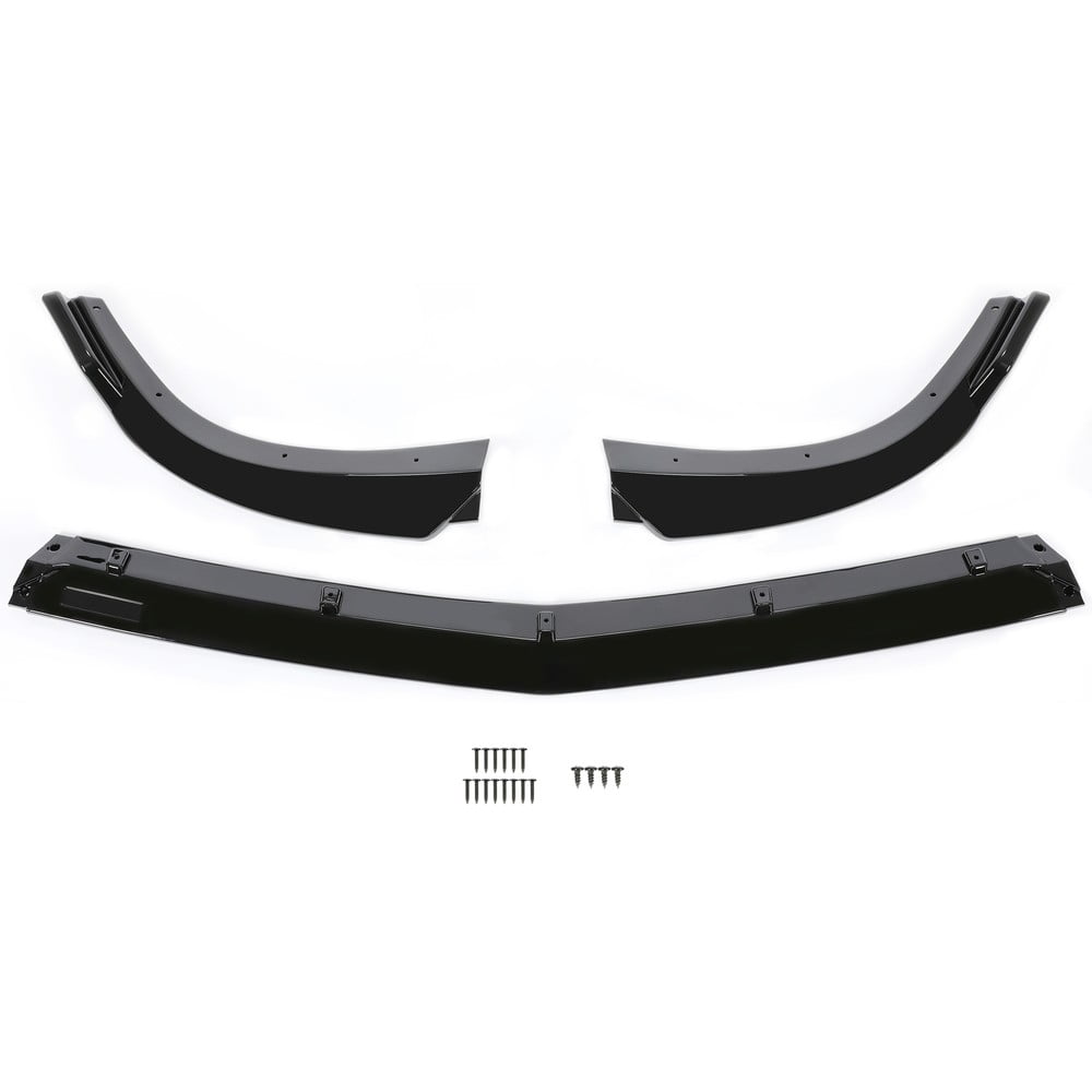 For Benz C Class W204 Sport 12-14 Glossy Black Front Bumper Lip ...