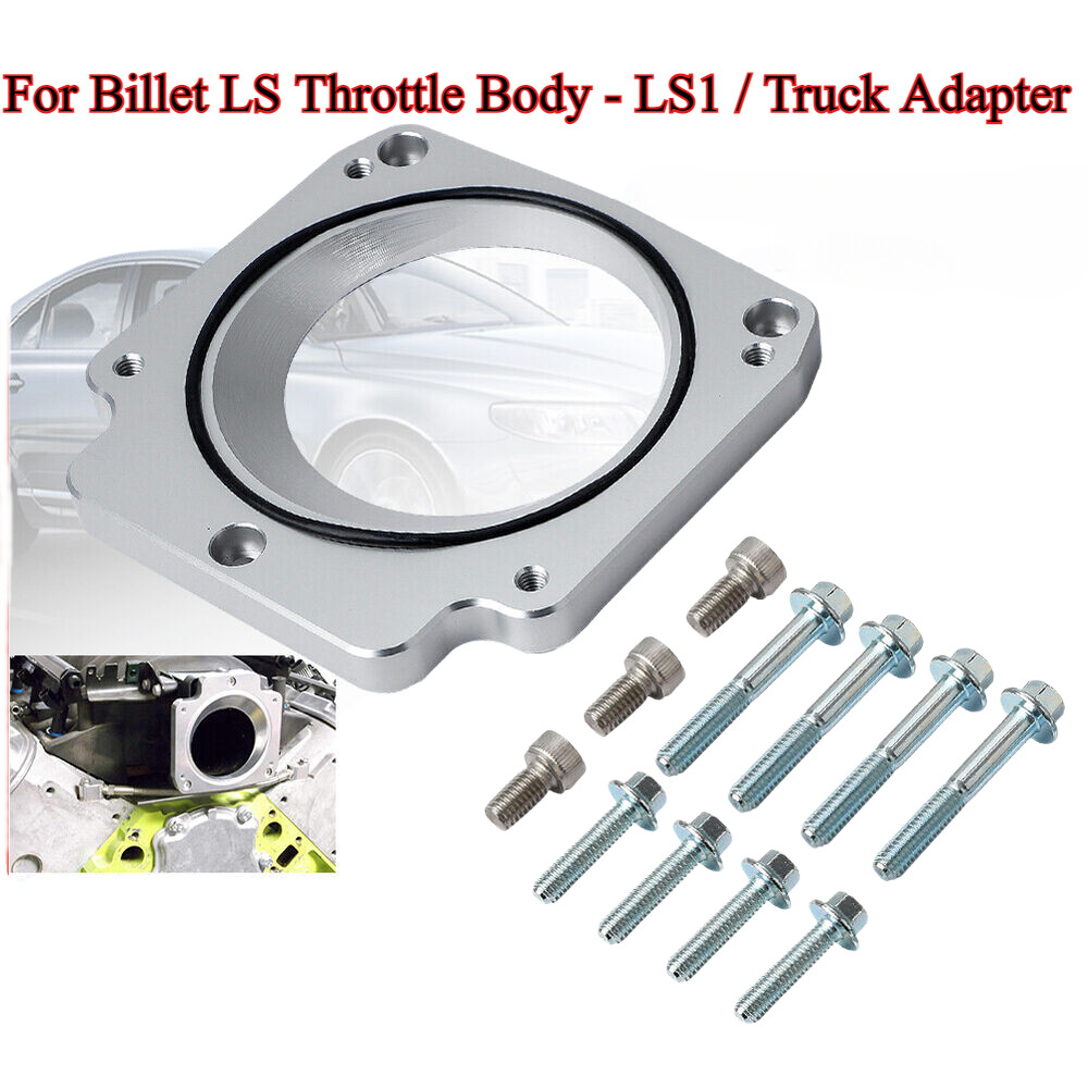 For Billet LS Throttle Body - LS1 / Truck Adapter 3 Bolt Intake To 4 ...