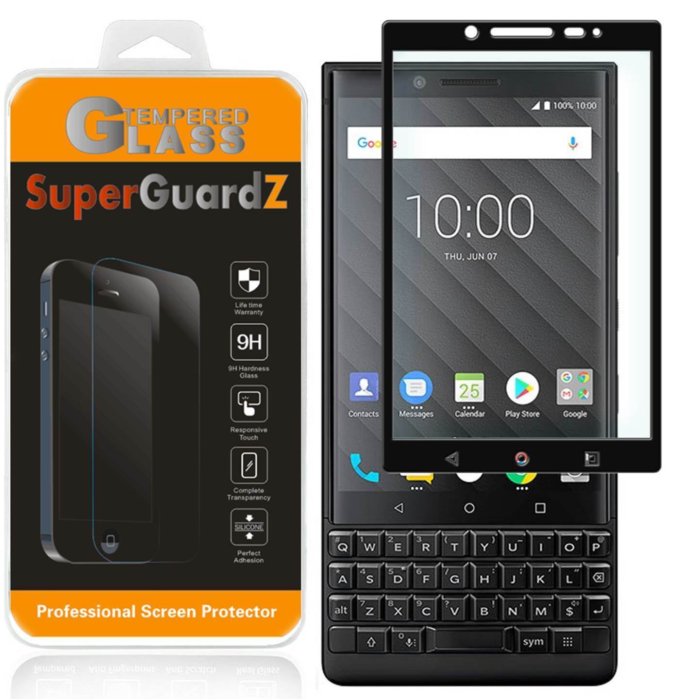 For BlackBerry KEY2 - SuperGuardZ FULL COVER Tempered Glass Screen ...