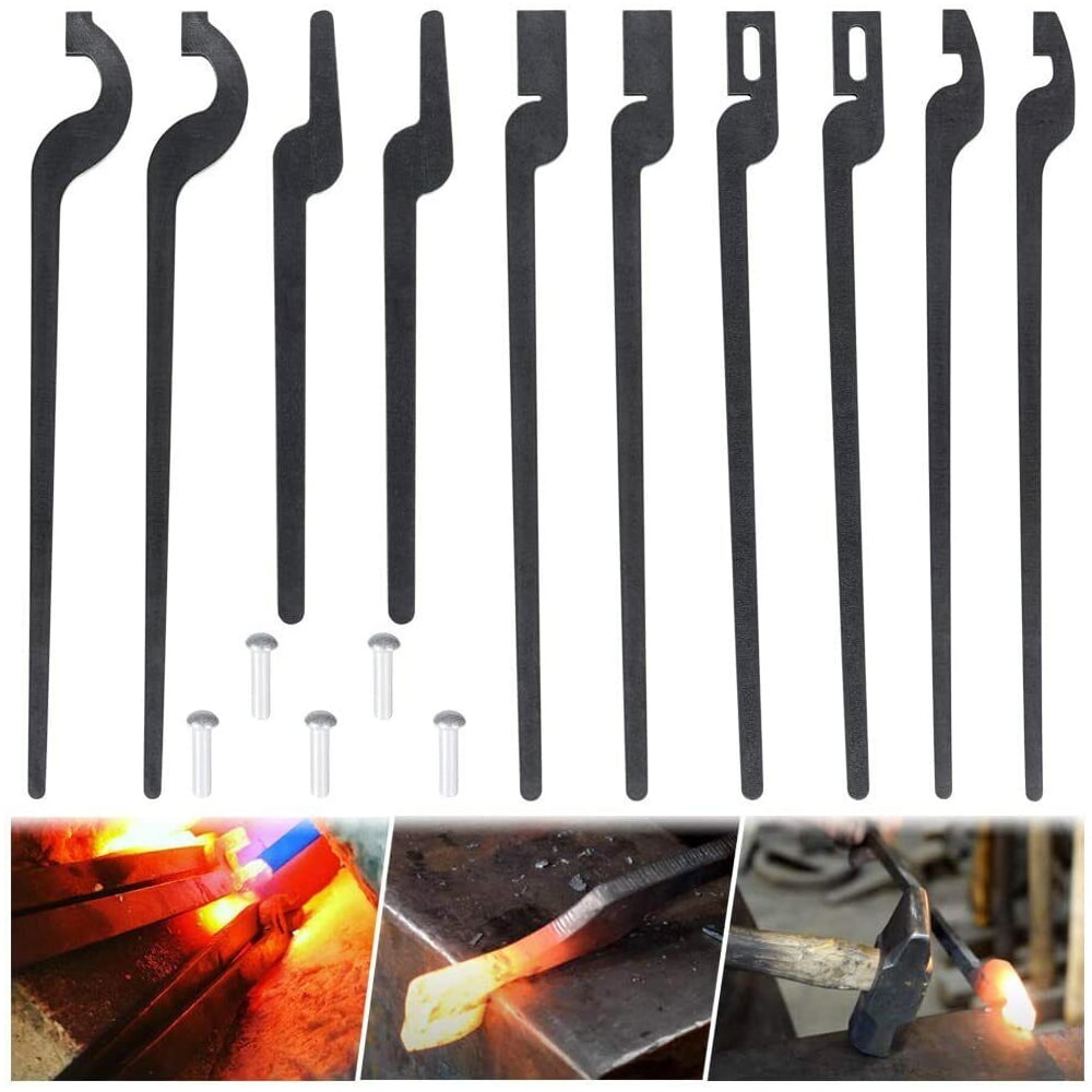 For Blacksmith Five types of Tongs Bundle Set Comes with Rivet ...
