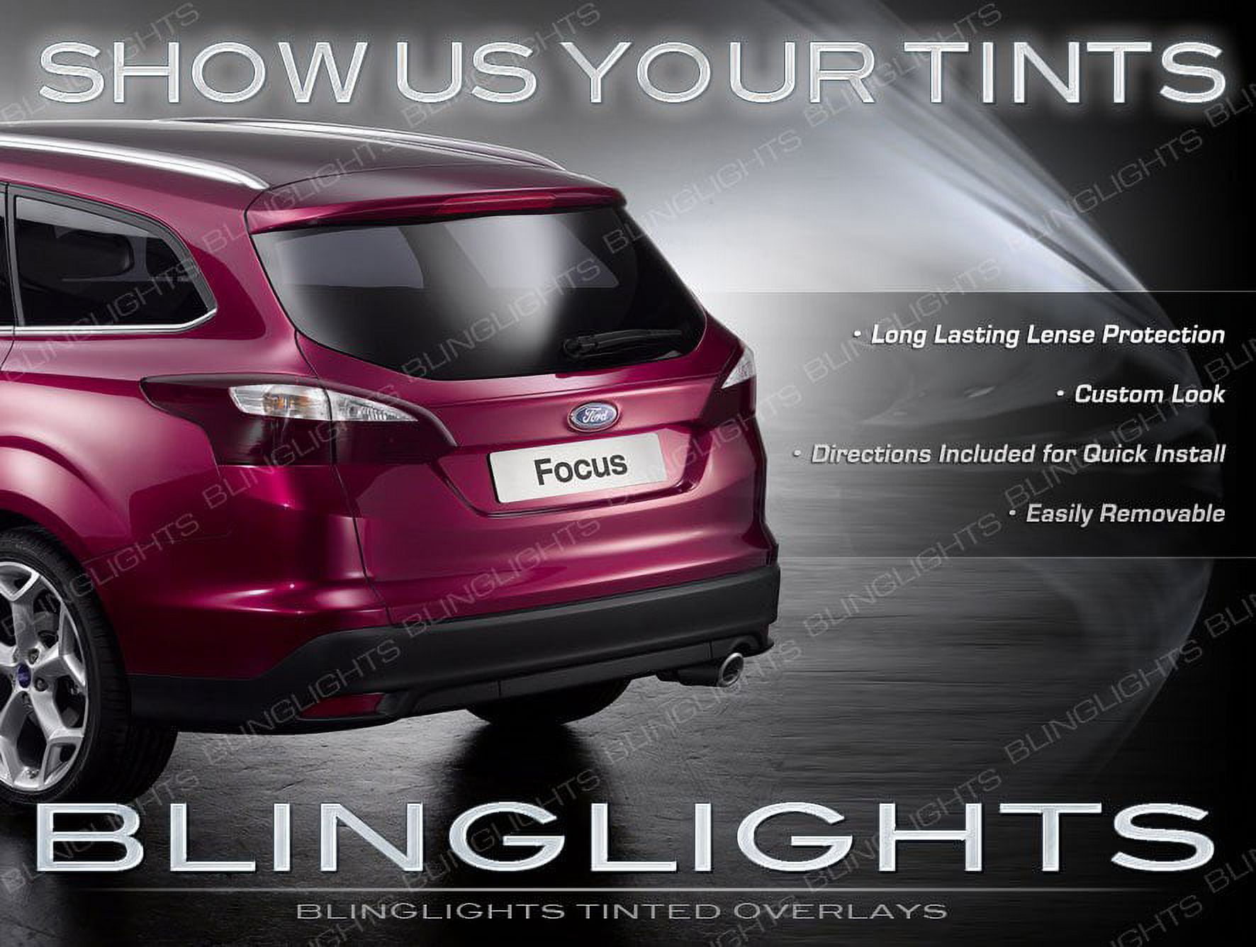 For BlingLights Brand Tinted Protective Film Overlay for Ford Focus ...