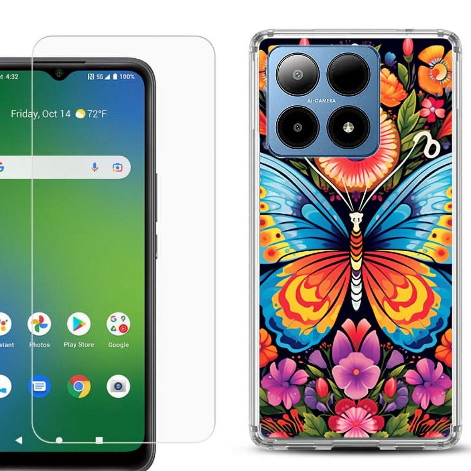 For Boost Mobile Summit 5G Shockproof Phone Case Cover with Tempered ...