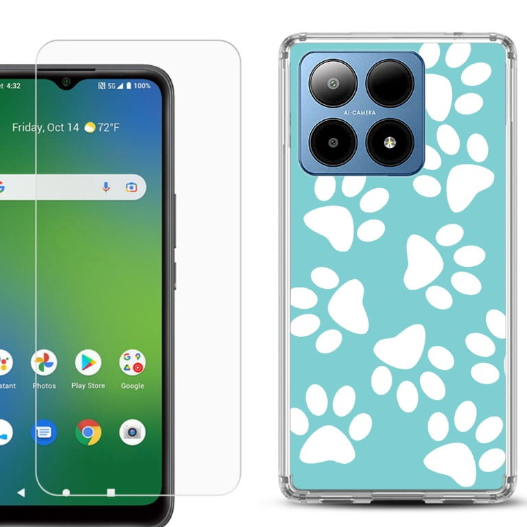 For Boost Mobile Summit 5G Shockproof Phone Case Cover with Tempered ...