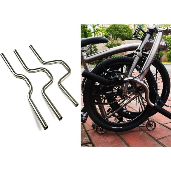 For Brompton Titanium Riser Handle Bar M Type 25.4mm Ultra Light Ti ...