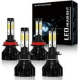 For Buick Regal 2011-2013 LED Headlight Bulbs H7 High Beam + H11 Low ...