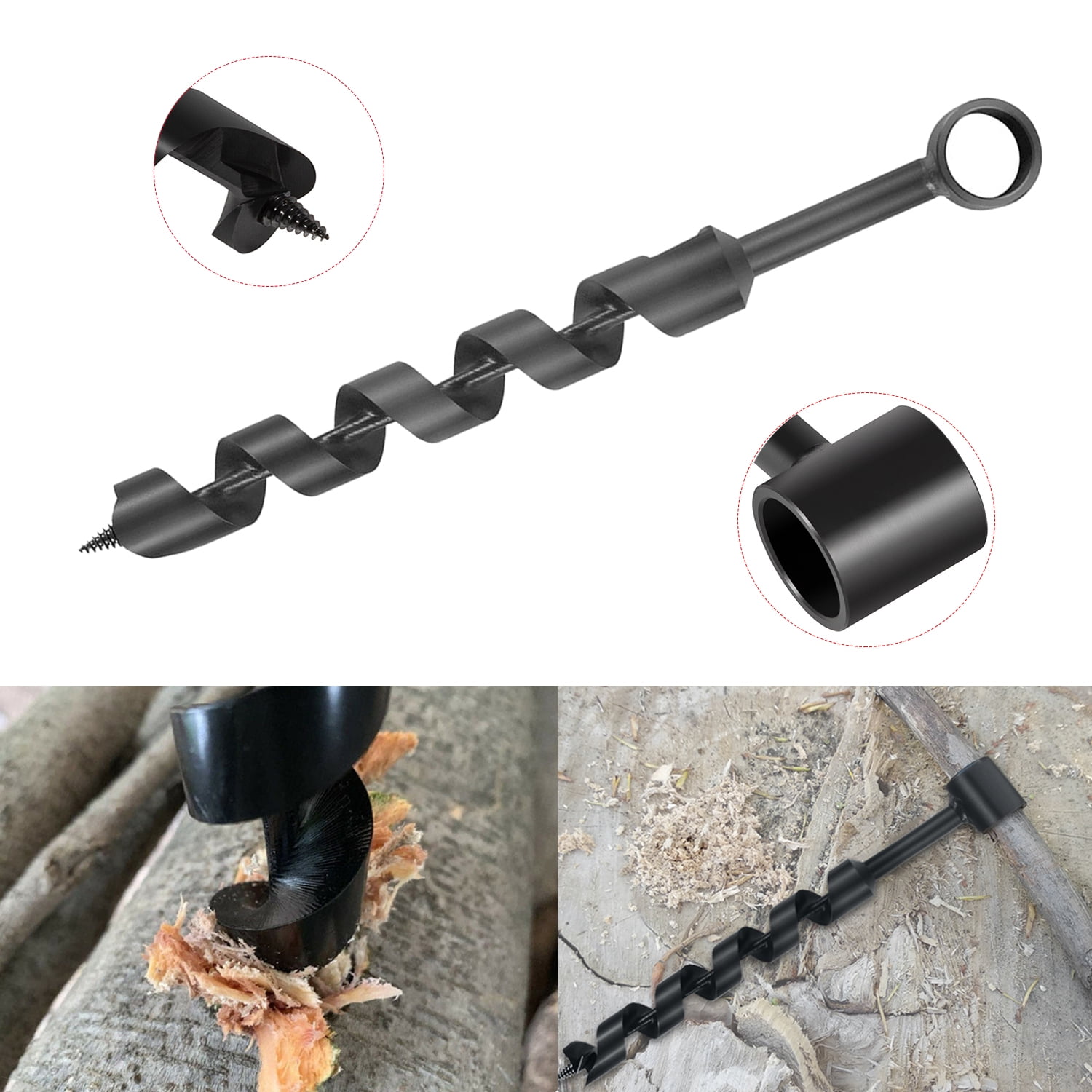 For Bushcraft Backpack And Camping Scotch Eye Wood Auger Drill Bit Hand ...