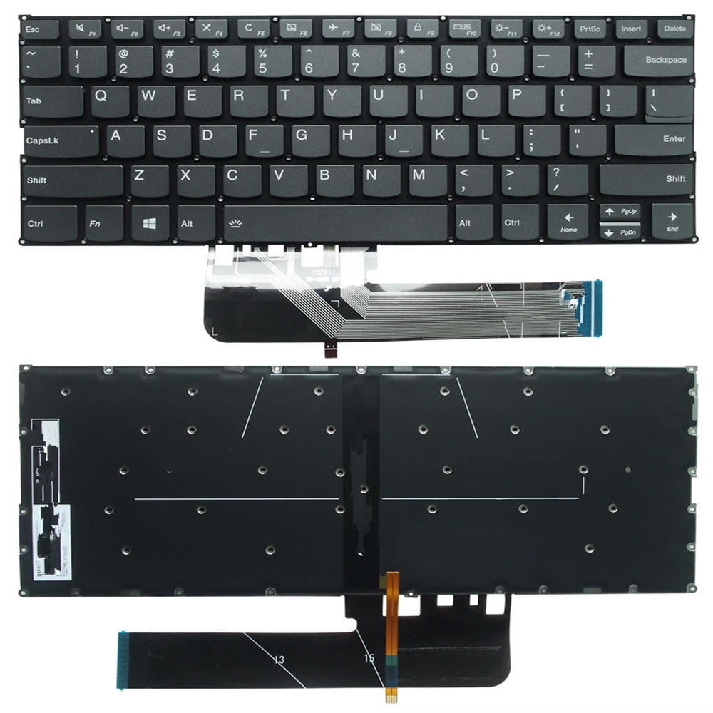 For C340-14 14IWL C740-14 14API keyboard US backlight see picture Black ...
