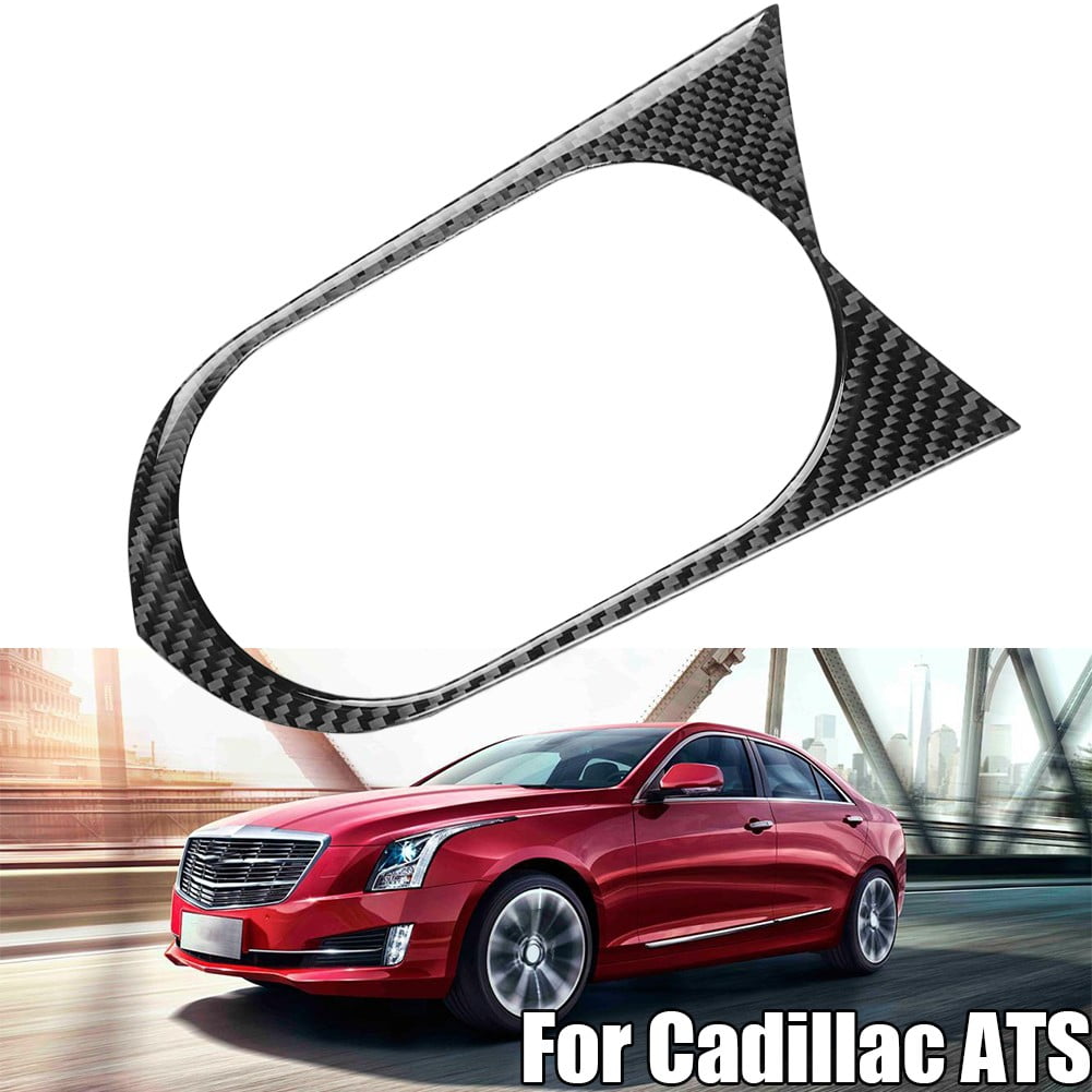 For Cadillac For Ats Car Carbon Fiber Interior Cup Holder Panel Trim ...