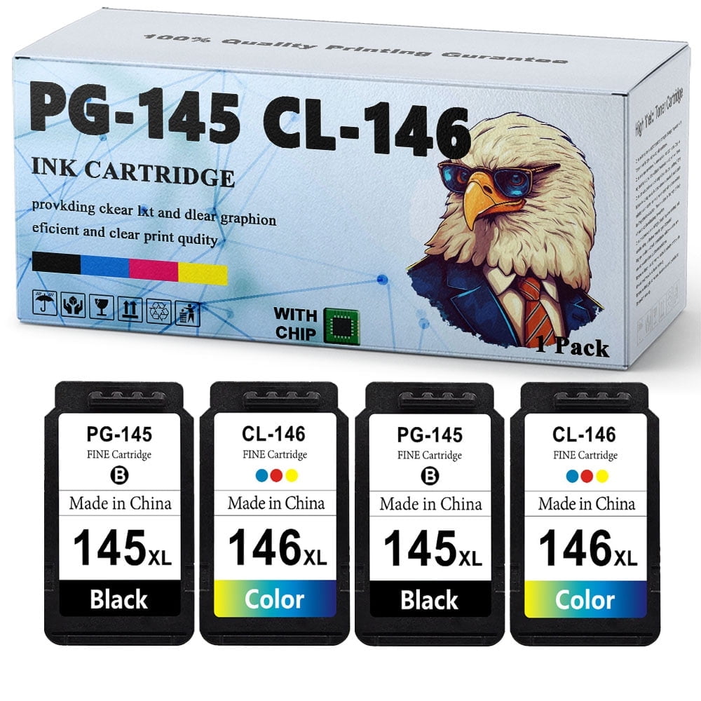 For Canon PG-145 CL-146 PG145 CL146 Ink Cartridges Pixma iP2810 MG2410 ...