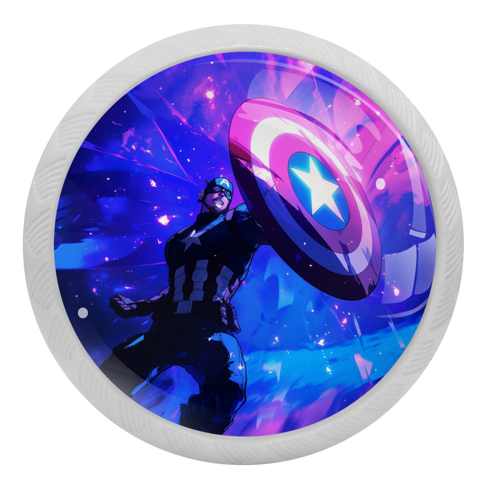 For Captain America Fluorescent Cabinet Knob 4-Pack with Screws - Glow ...