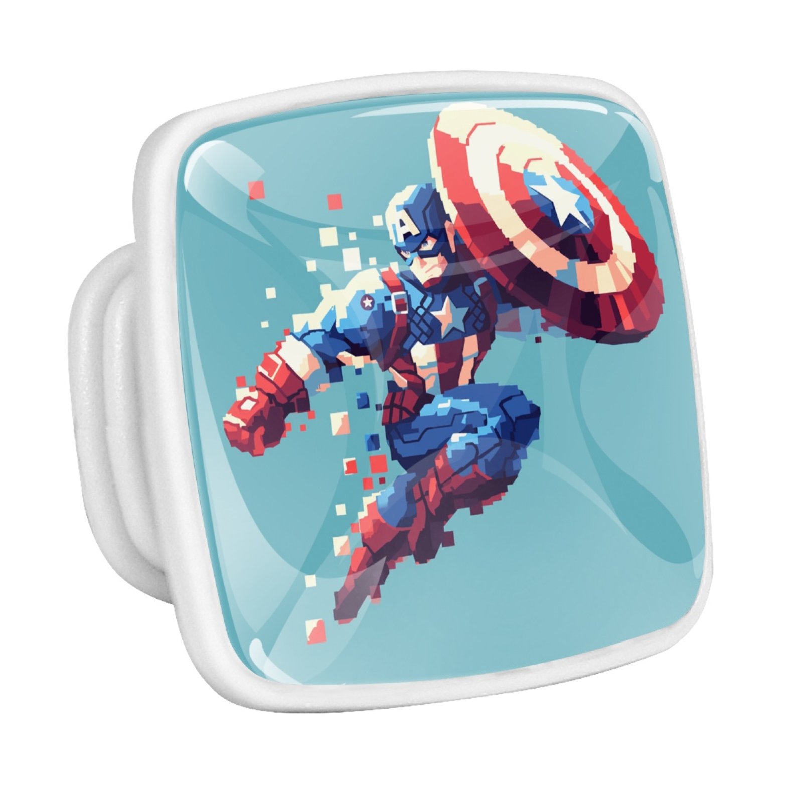 For Captain America Glow-in-the-Dark Round Drawer Pulls 4-Pack with ...