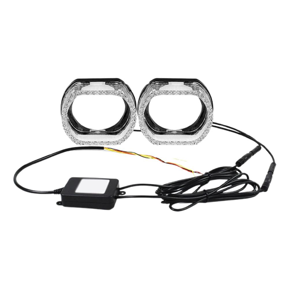 For Car Headlight & Fog Lights LED RGB Rings Halo Rings Angel Eyes App ...