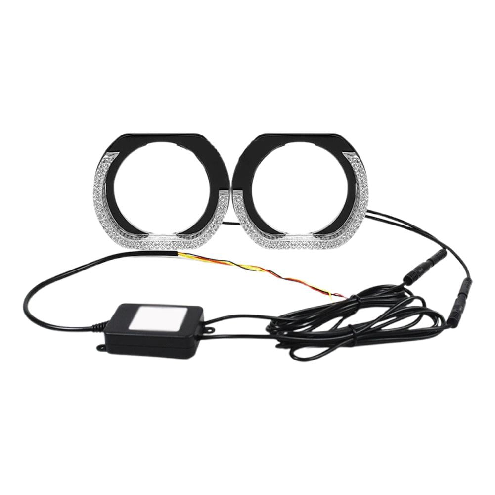 For Car Headlight & Fog Lights LED RGB Rings Halo Rings Angel Eyes App ...