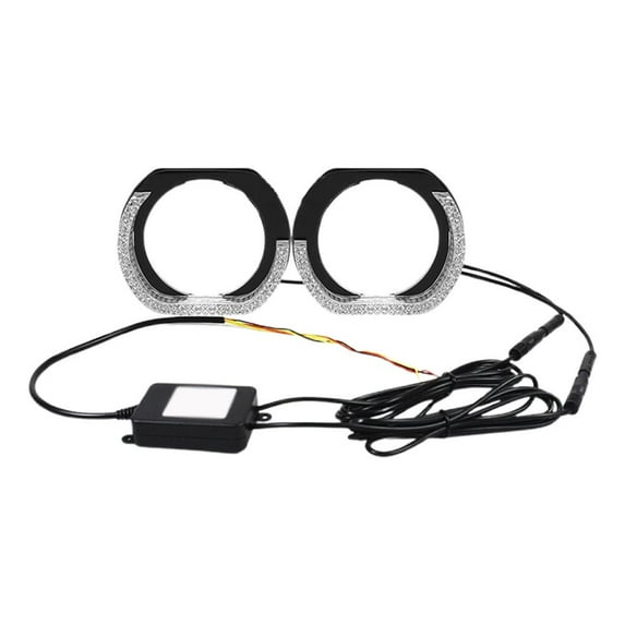 For Car Headlight & Fog Lights LED RGB Rings Halo Rings Angel Eyes App ...