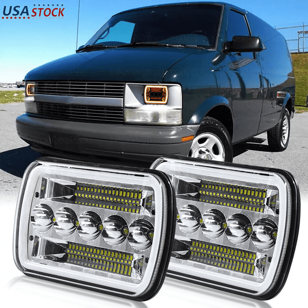 For Chevrolet Astro Express Cargo Van Pair 5X7" 7x6 LED Headlights High ...