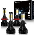 For Chevrolet Caprice 2011-2017 LED Headlight Bulbs H7 High Beam + H11 ...