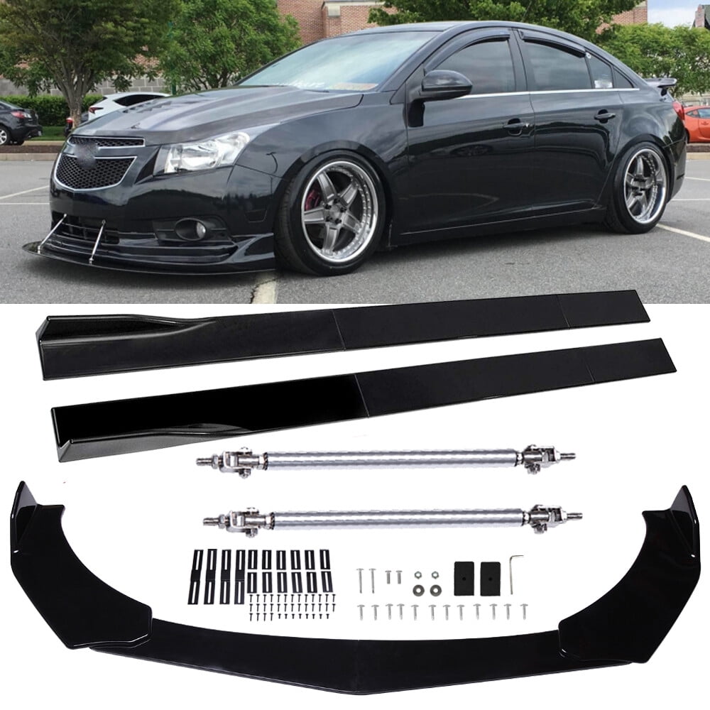 For Chevrolet Cruze 10-21 Front Bumper Lip Splitter + Side Skirts ...