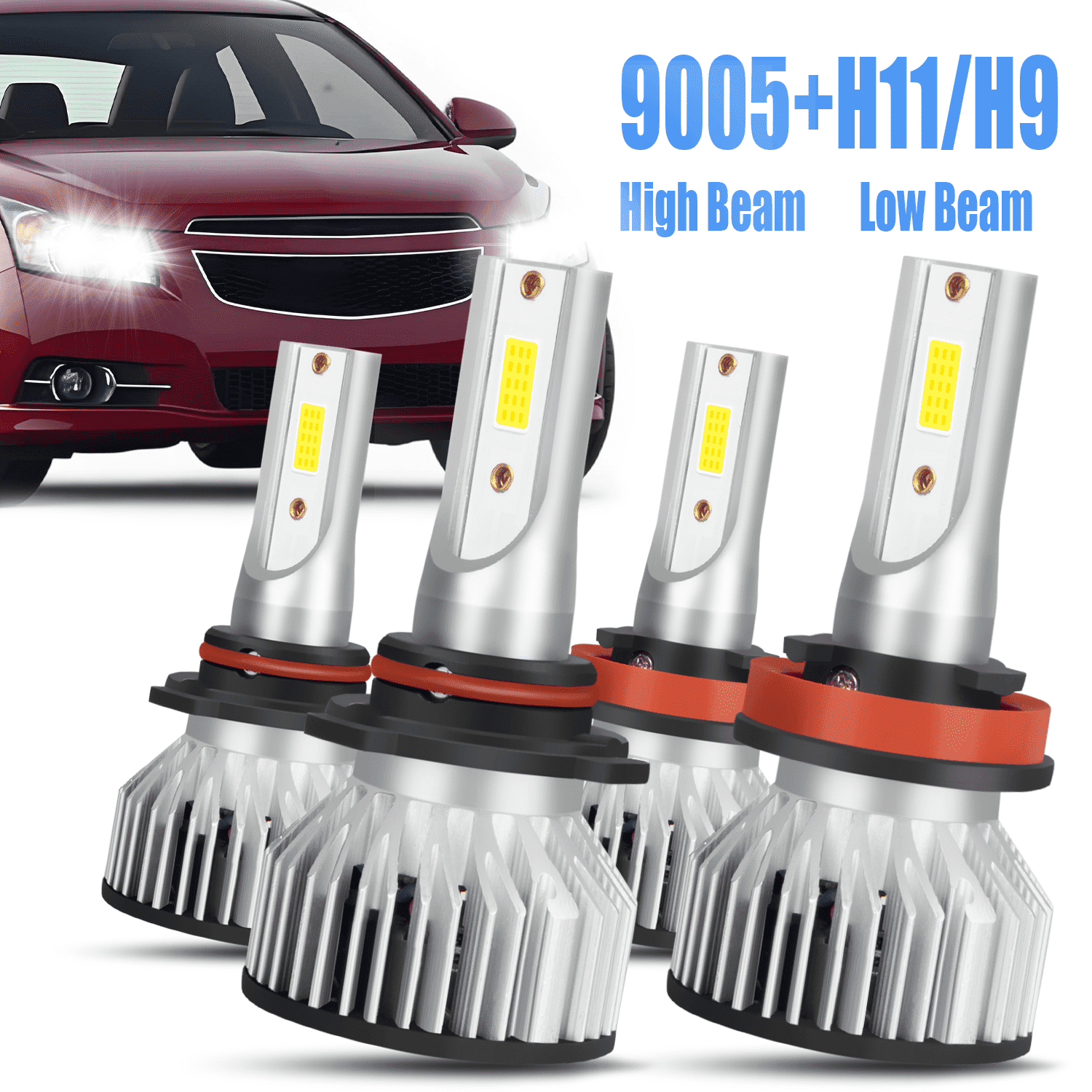 For Chevrolet Cruze 2016 2017 2018 2019 Led Headlight Bulbs 9005 H11 ...
