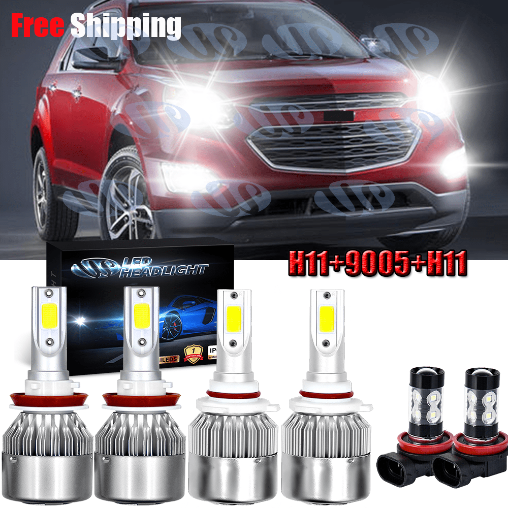 For Chevrolet Equinox 2010-2018 LED Headlights Bulbs High/Low Beam ...