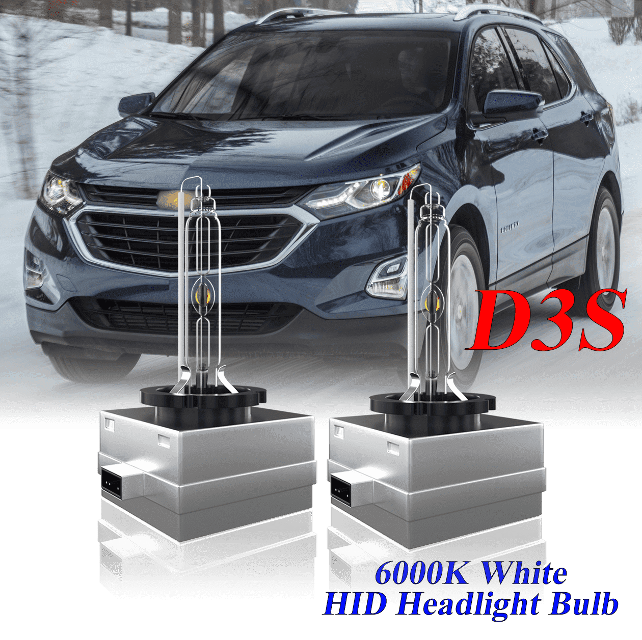 For Chevrolet Equinox 2018 2019 D3S HID Headlight High/Low Beam 6000K ...