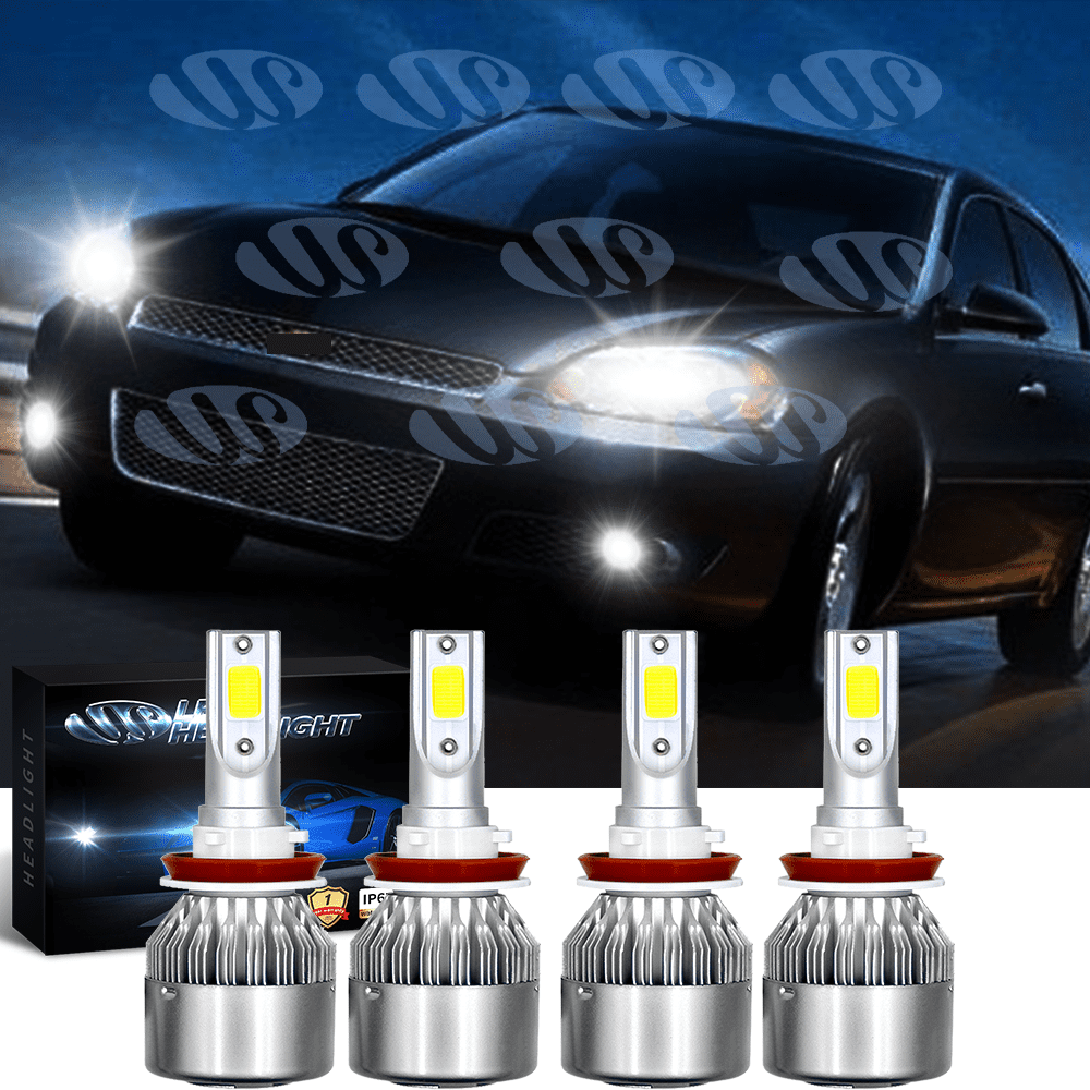 For Chevrolet Impala 2006-2013 4p LED Headlights High Low Beam Bulbs ...