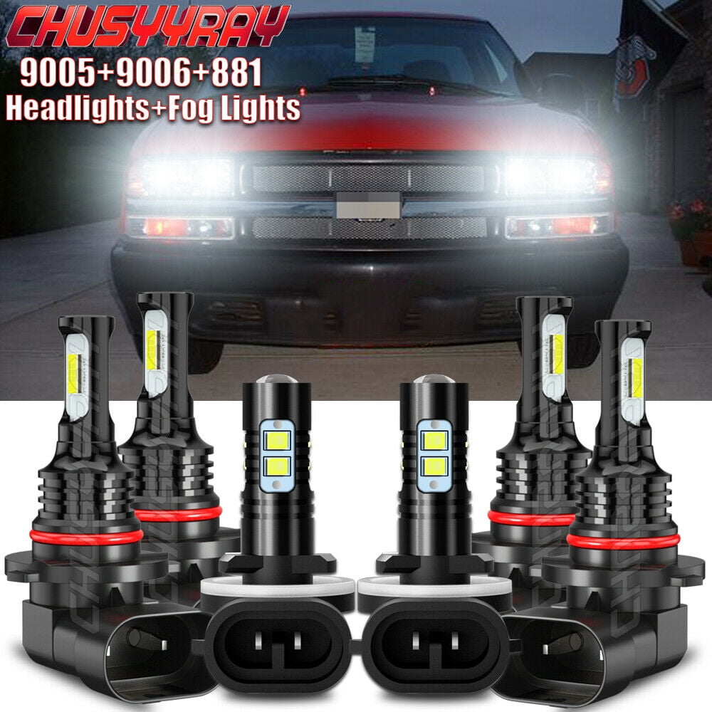 For Chevrolet S10 2000 2001 - 2004 Combo LED Headlights Hi/Lo + Fog ...
