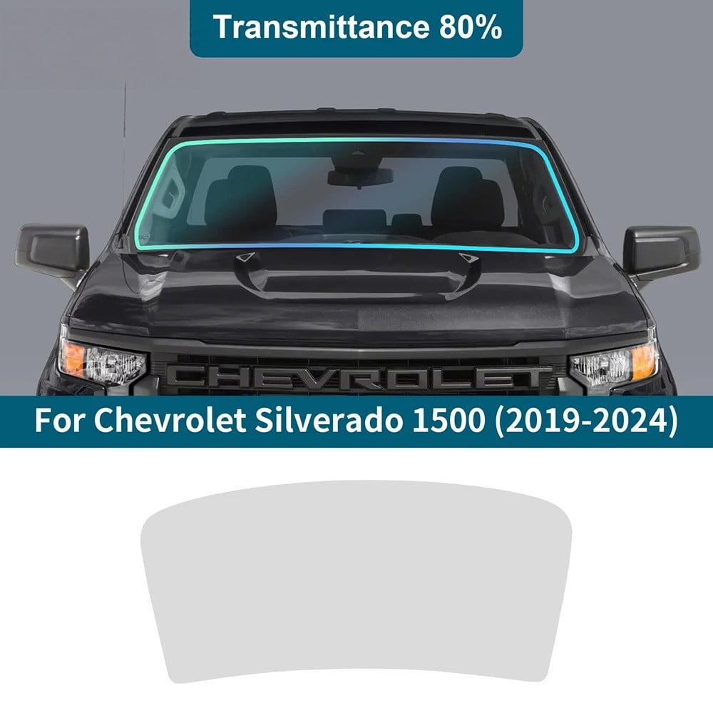 For Chevrolet Silverado 1500 2019-2024 Black Car Window Foils Tint Film ...