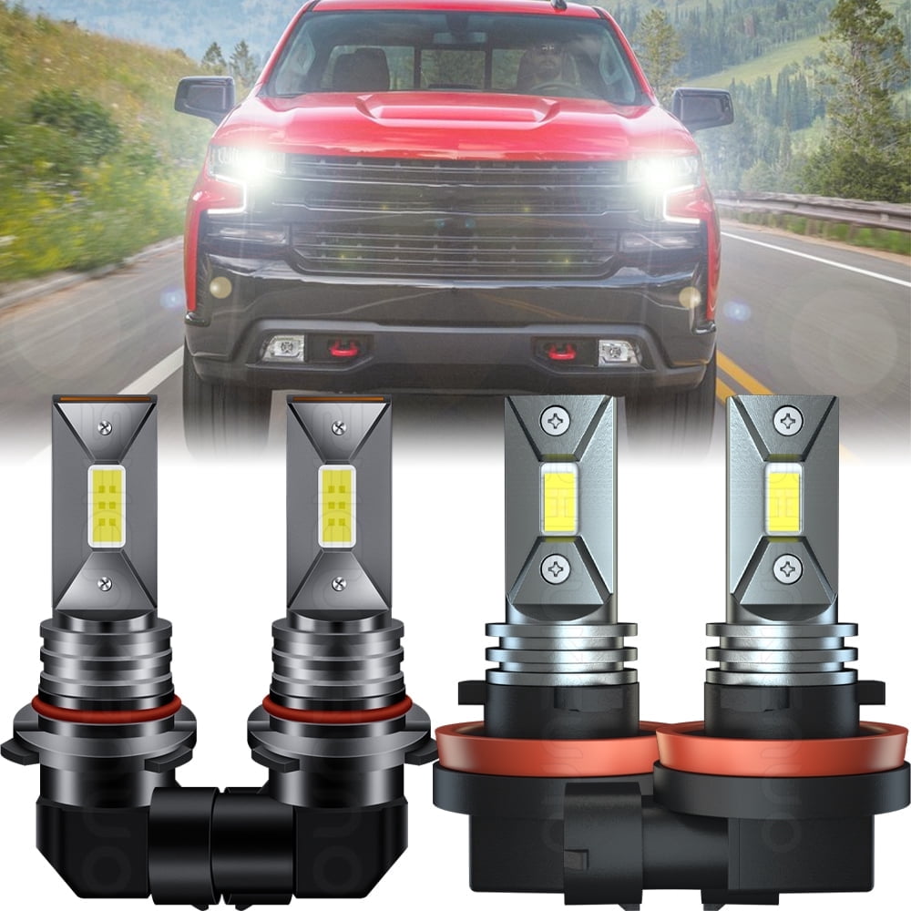 Chevrolet Silverado 1500 2500 3500 2007-2020 LED Headlight Bulbs 9005 ...