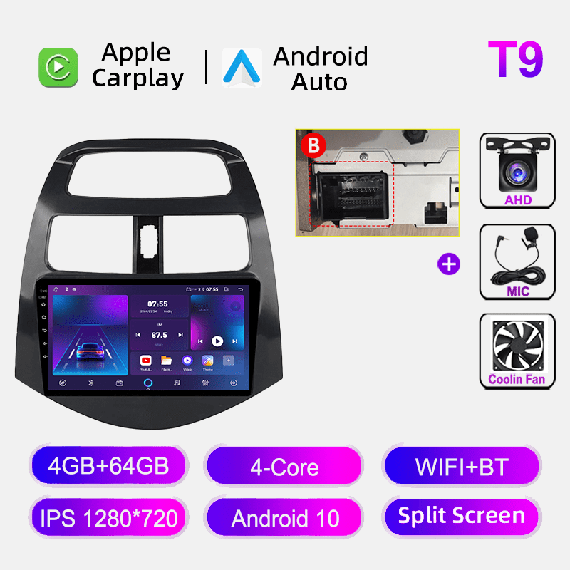 For Chevrolet Spark 2010-2015 Car Stereo Radio Wireless Carplay Android ...