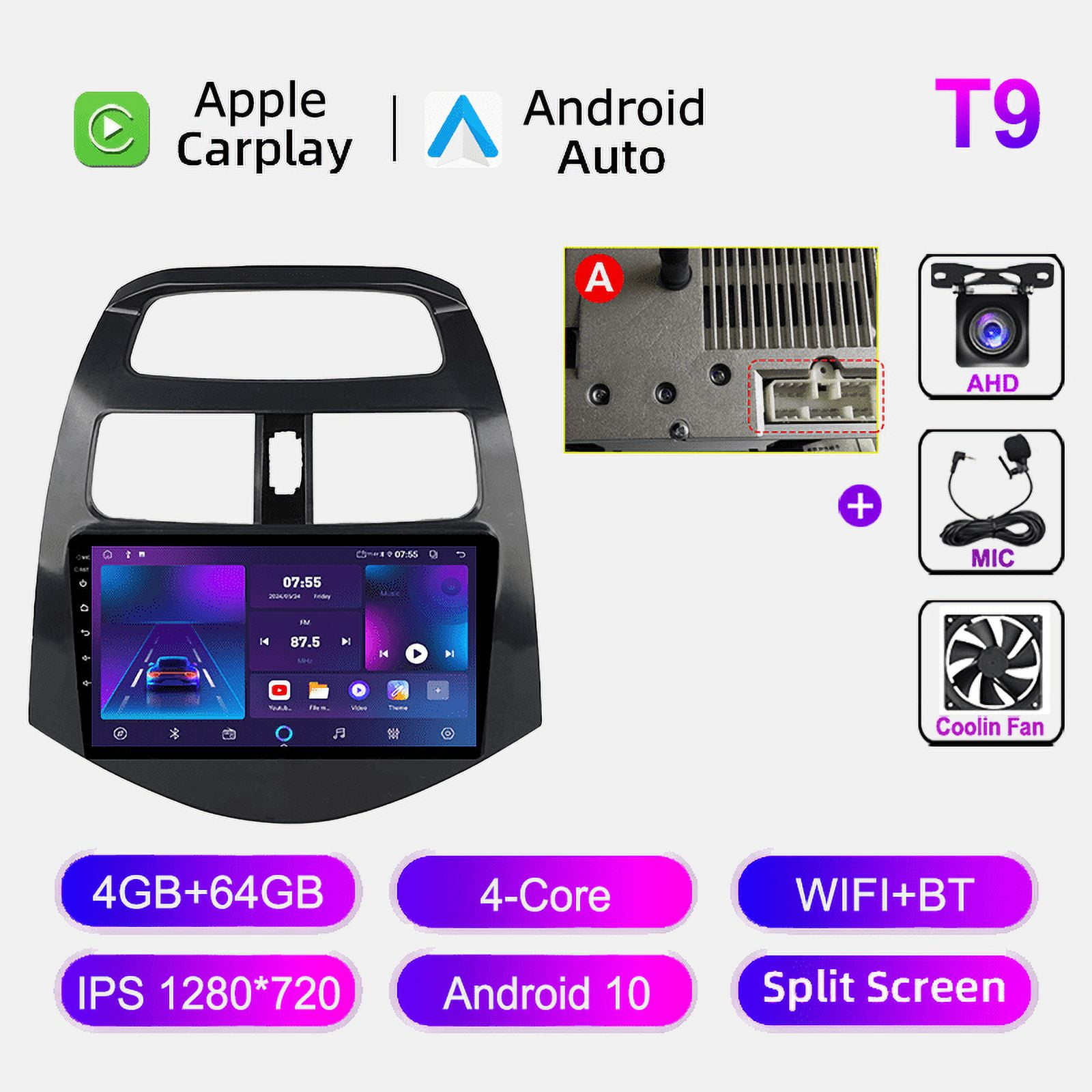 For Chevrolet Spark 2010-2015 Car Stereo Radio Wireless Carplay Android ...