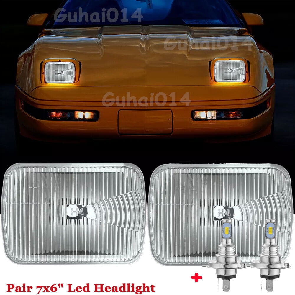 For Chevy 1984-1996 Corvette C4 Pair Black 5X7" 7x6" LED Headlights Hi ...