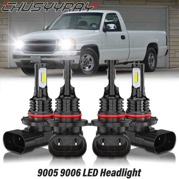 For Chevy C1500 1988-1996 1997 1998 1999 High Low Beam LED Headlight ...