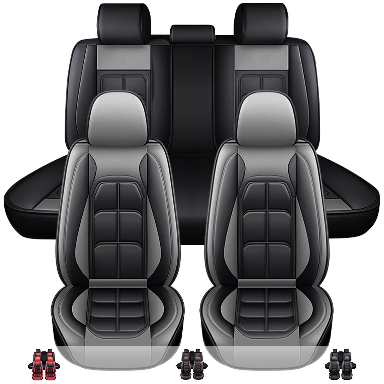 For Chevy Car Seat Covers 5-Seats, Premium Pu Leather Auto Cushion ...