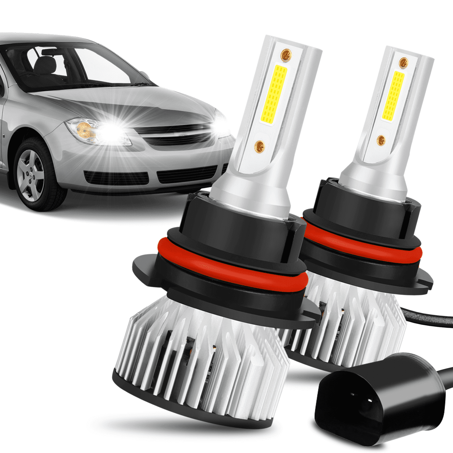 For Chevy Cobalt 2005-2010 LED Headlight Kit 9007 6000K White Bulbs Hi ...