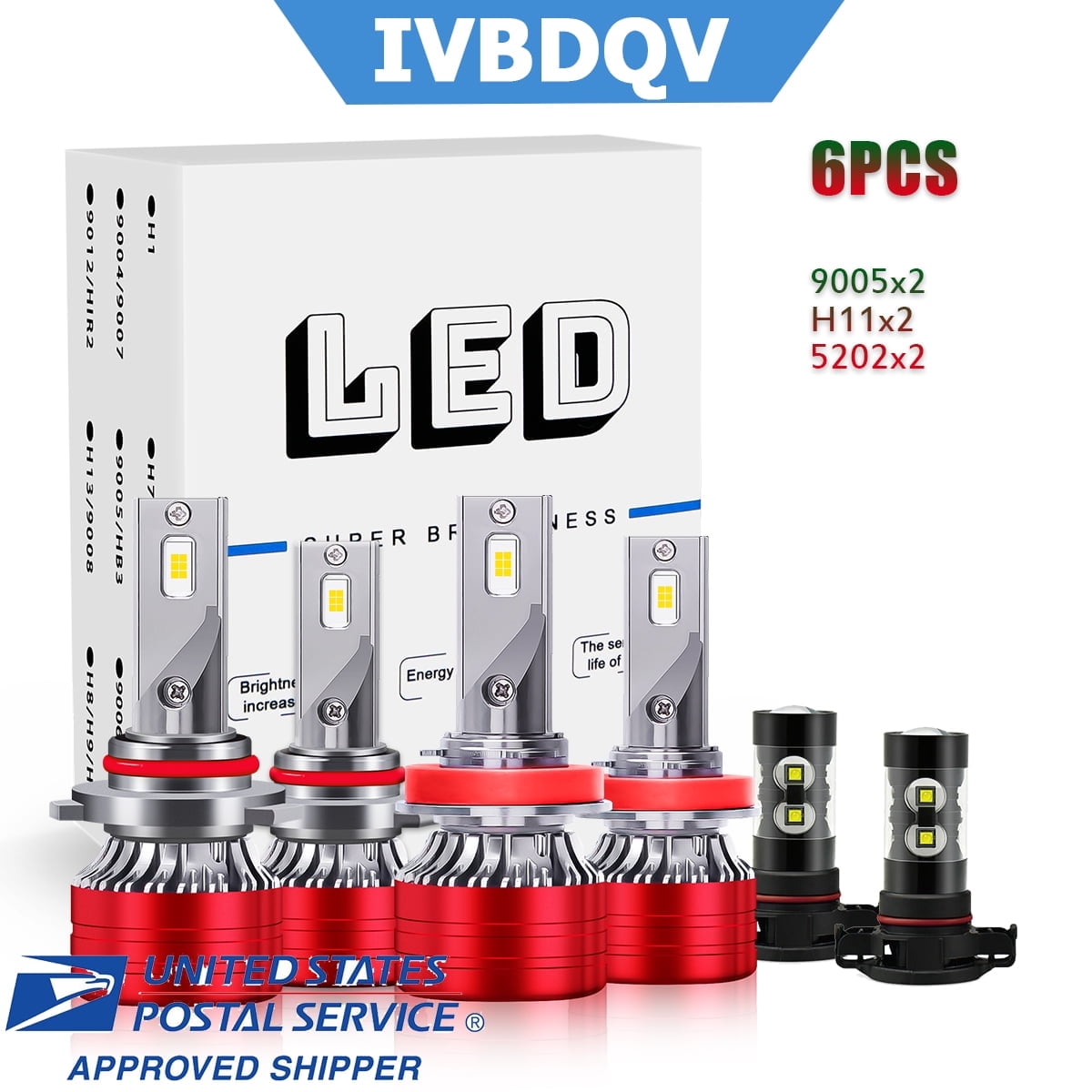 For Chevy Colorado 2015 2016 2017 2018 2019 - 6*LED Headlight High/Low ...