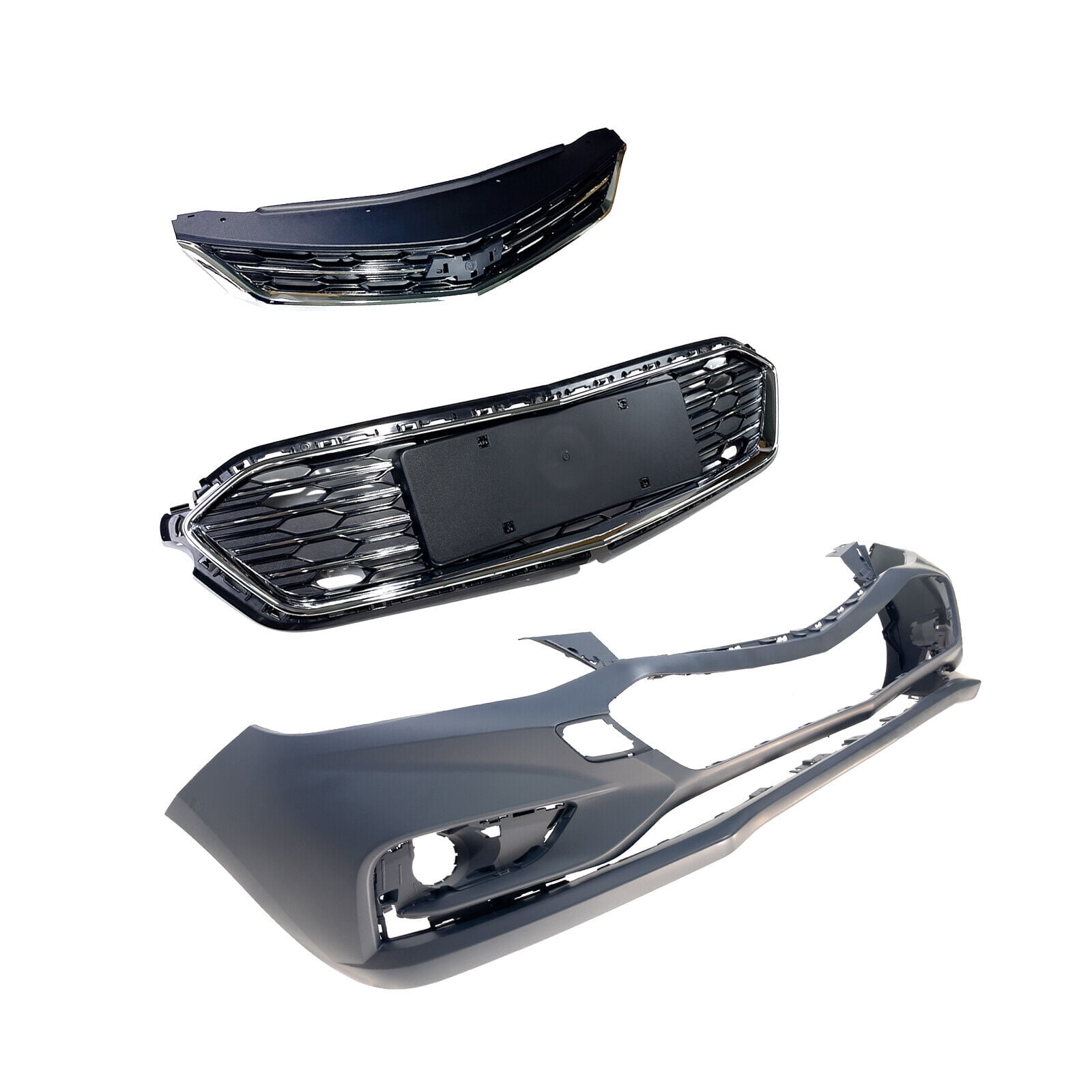 For Chevy Cruze Front Bumper Cover & Front Upper and Lower Grille 2016 ...
