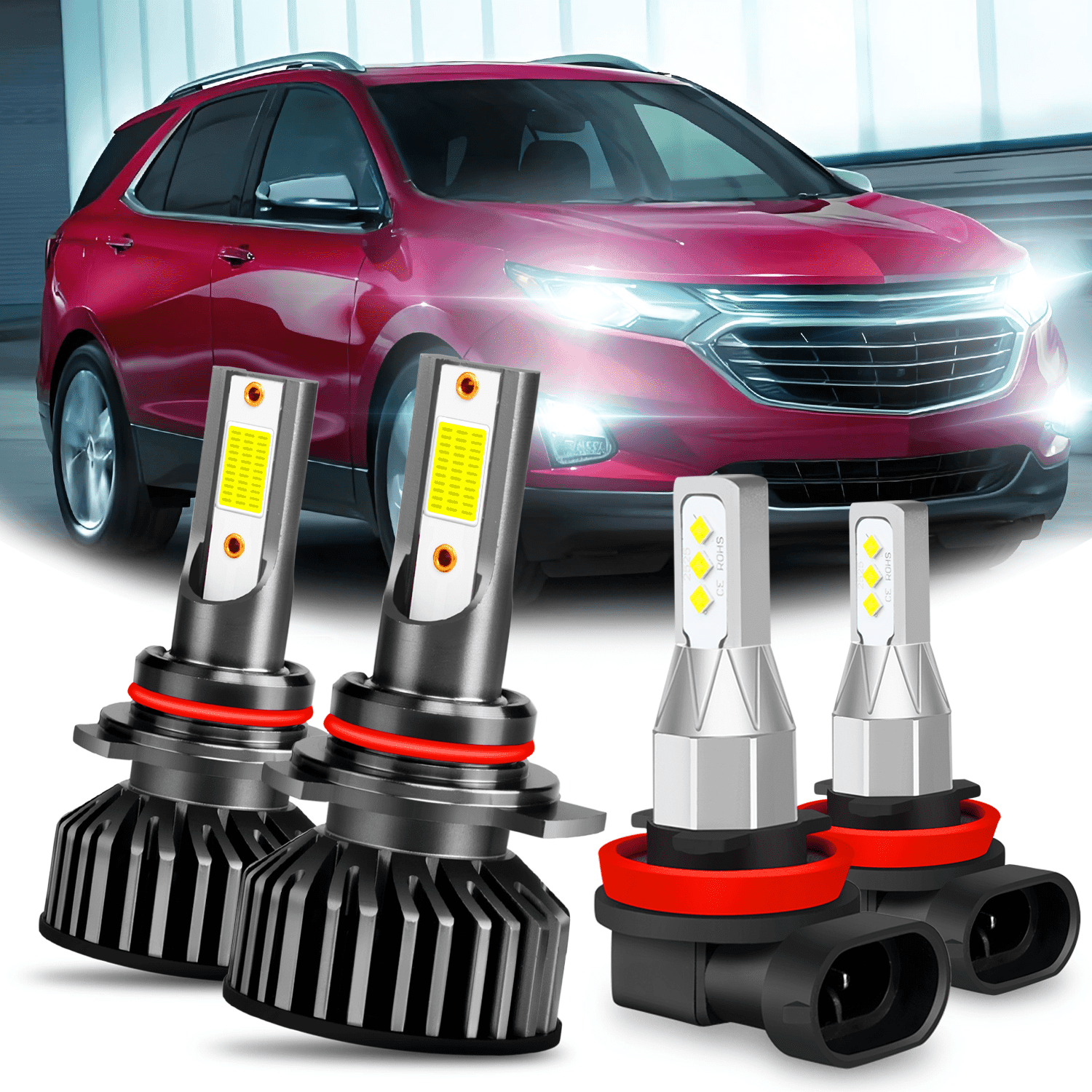 For Chevy Equinox 2018-2020 LED Headlights Combo 9012 High/Low Beam ...