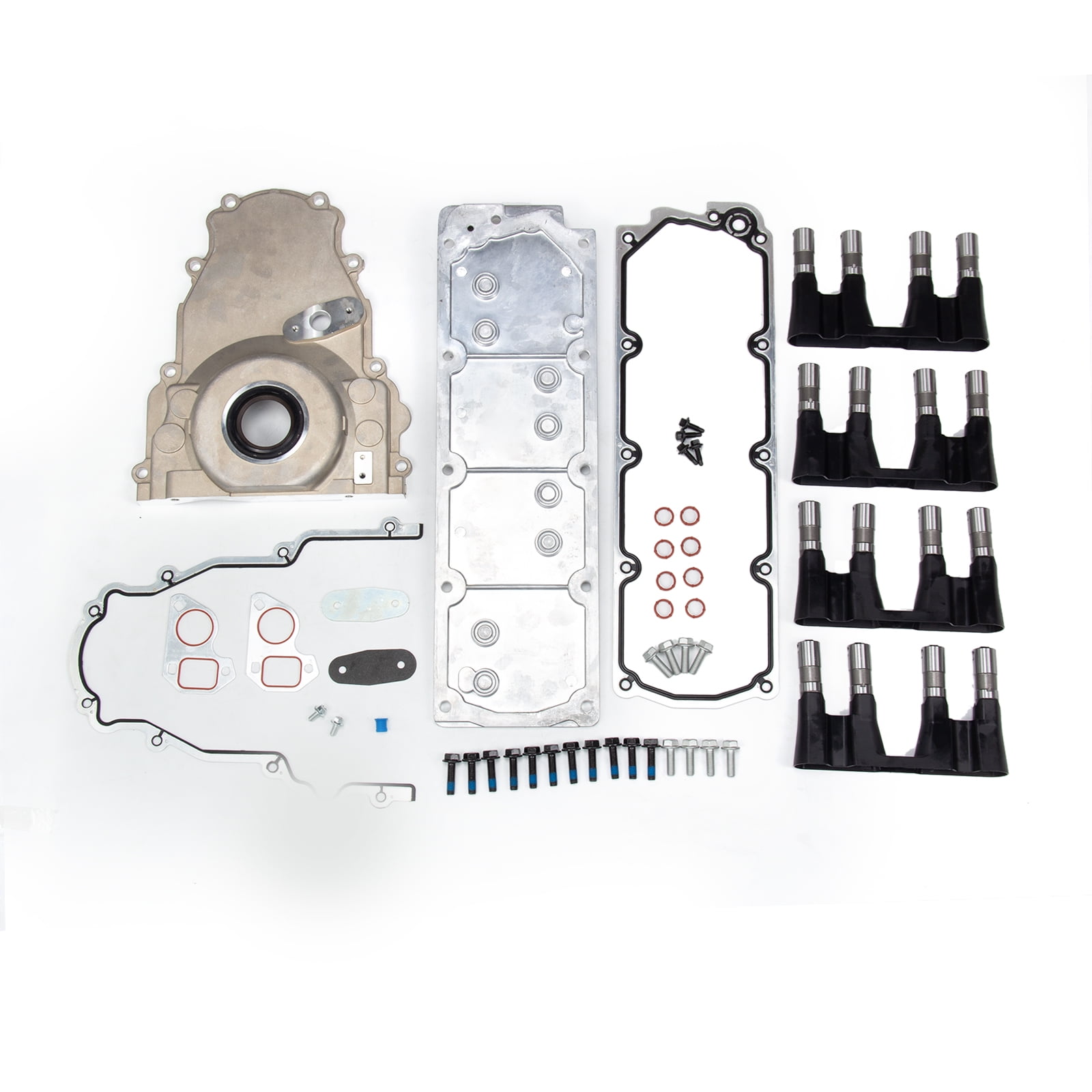 For Chevy GM LS Non-AFM Valley Cover Plate Roller Lifters & Timing ...