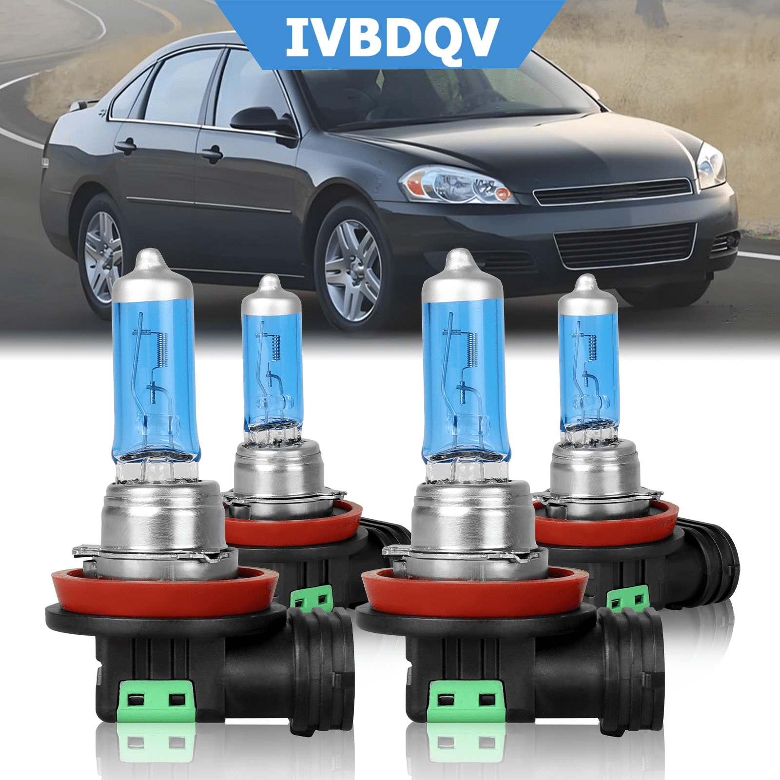 For Chevy Impala 2006-2013 H9/H11 High Beam H11 Low Beam Halogen Light ...