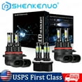 For Chevy S10 1999-2003 6X Combo LED Headlights High/Low Beam Fog Light ...