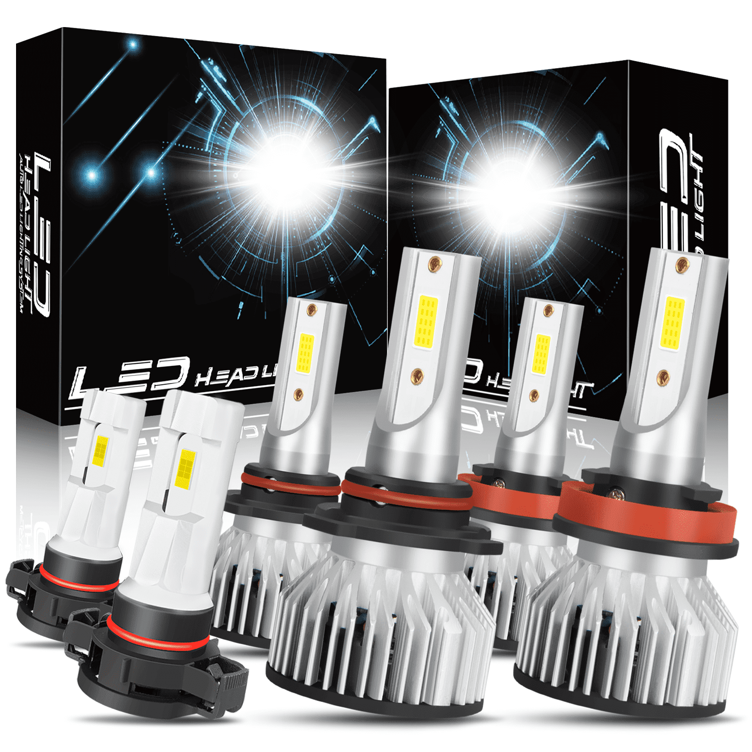 Hb3 Led Headlight Bulb 2x 9005 HB3 LED Headlght Bulbs Hgh Beam 6000K ...