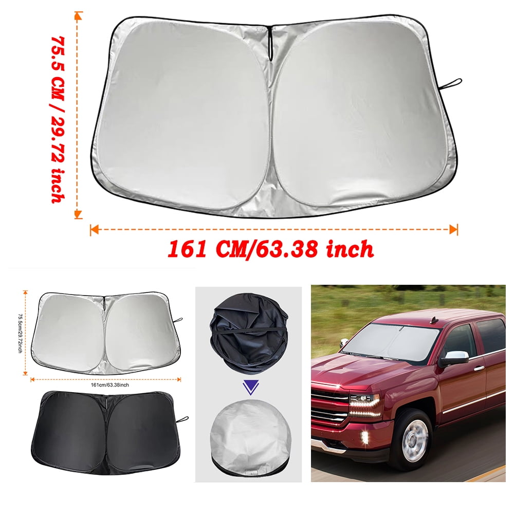 For Chevy Silverado 1500 2500HD 2019 2024 Truck Windshield Sun Shade Covers Walmart Business Supplies