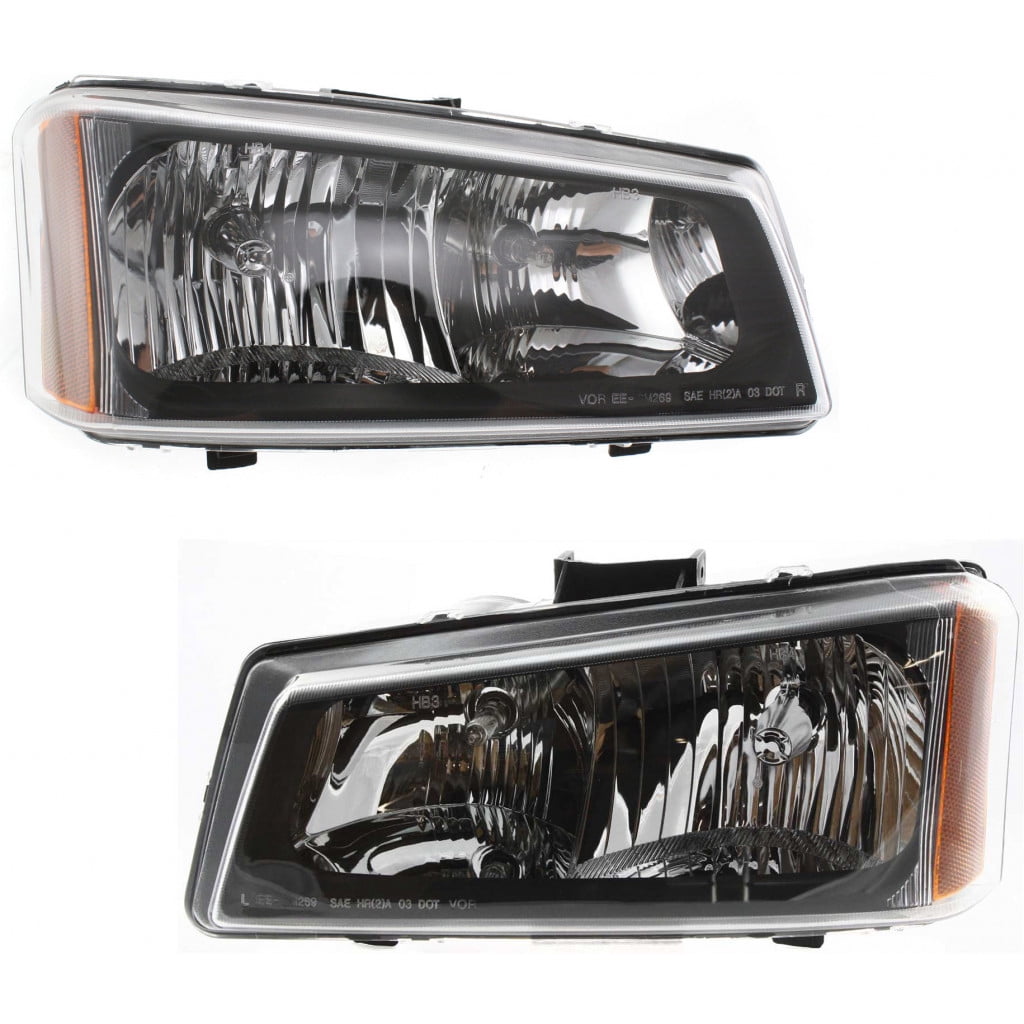 For Chevy Silverado Headlight Assembly 2003 2004 Pair Driver and ...