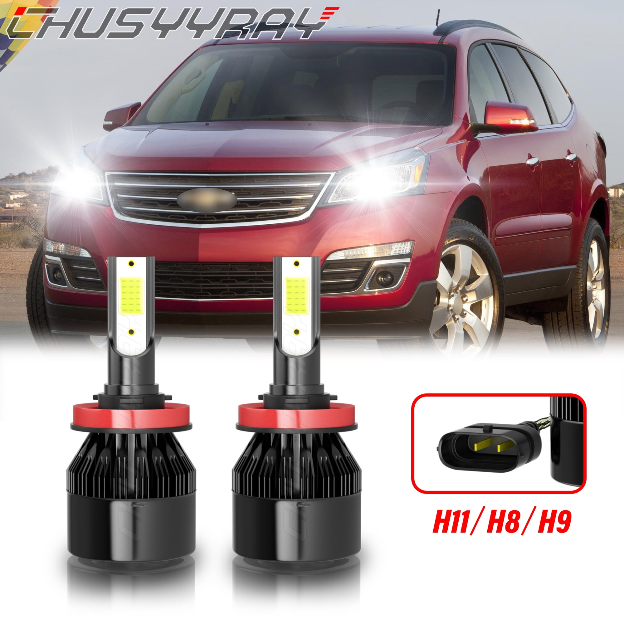 For Chevy Traverse 2013 2014 2015 2016 2017 H11 LED Headlight Low Beam ...