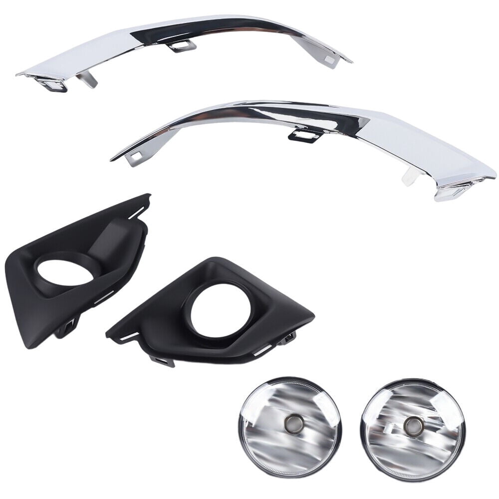 For Chevy Traverse 2018 2019 2020 Bumper Fog Lights Chrome Cover Wiring ...