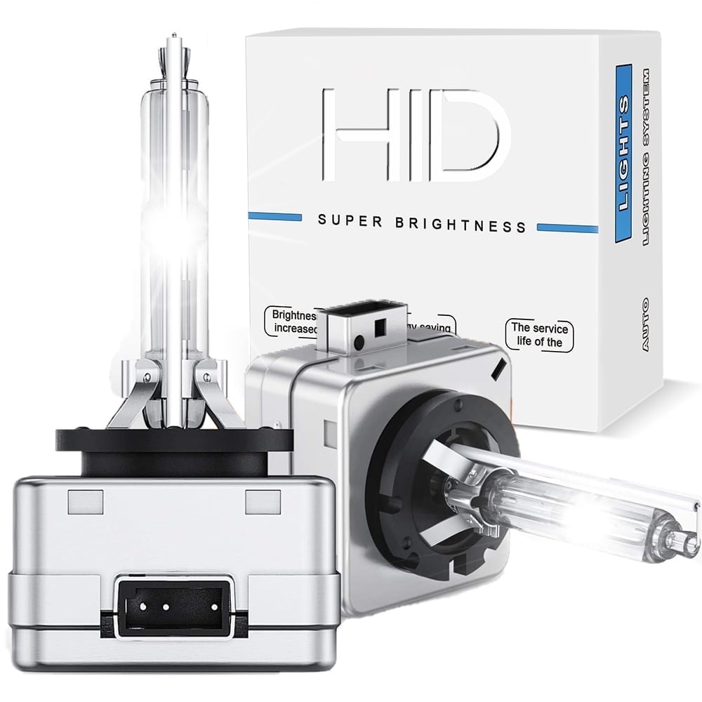 Quayub D3S HID Headlight Bulb, 6000K White, 35W, 2pcs Replacement for ...