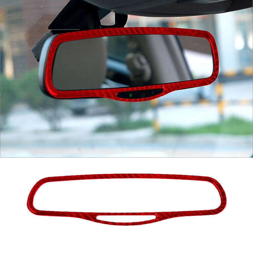 For Chrysler 300 05-07 Red Carbon Fiber Rearview Mirror Frame Cover ...