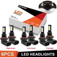 For Chrysler 300 2005-2009 -6x LED Headlight Bulbs Combo High Low Beam ...