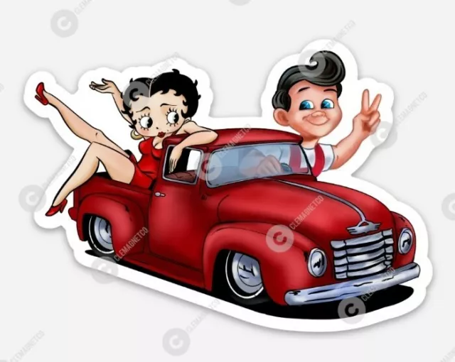 For Classic Chevy Truck Fans Sticker - Ratfink Chevrolet Betty Boop Big ...