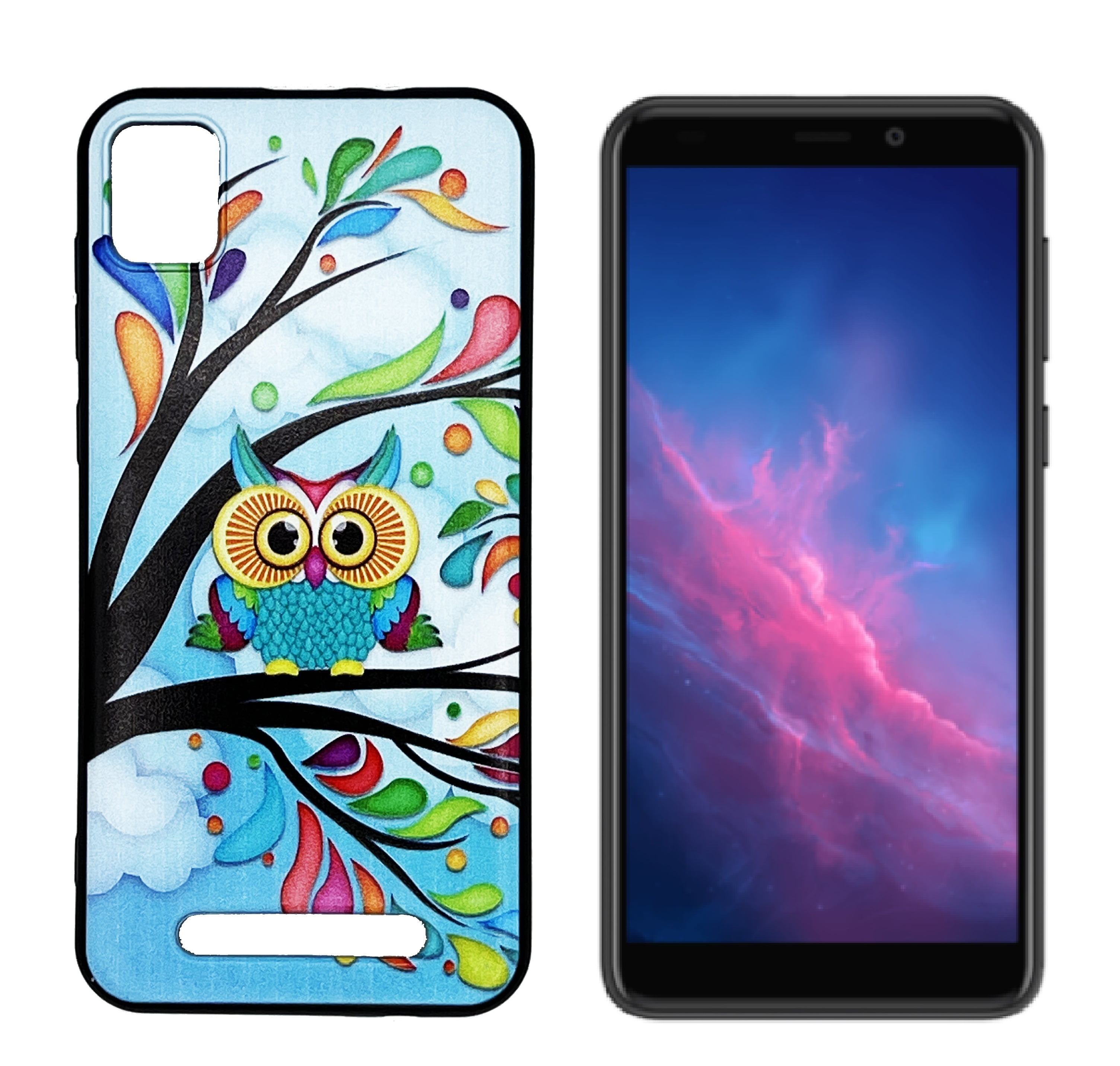 For Cloud Mobile Stratus C7 TPU 1-Piece Cover Phone Case + Tempered ...